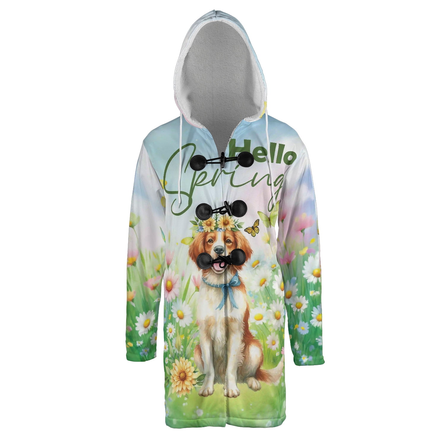 Brittany Spaniel Hello Spring Time Flower Floral Nature All Over Print ...