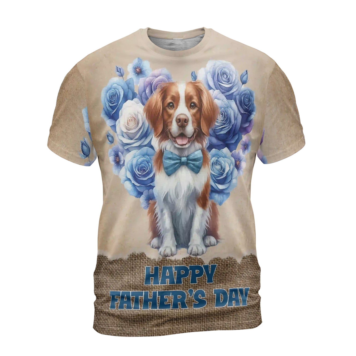Brittany Spaniel Proud Dad Happy Father's Day All Over Print 3D Shirt ...