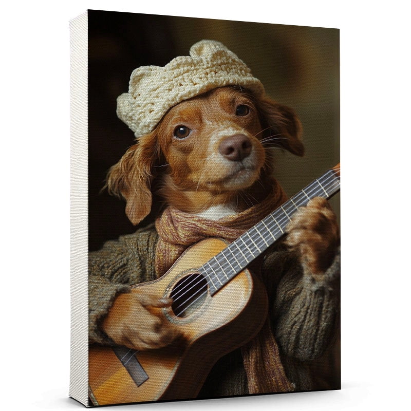 Brittany Vintage Dog Ukelele Canvas – Artistic Music, Brittany Dog with ...