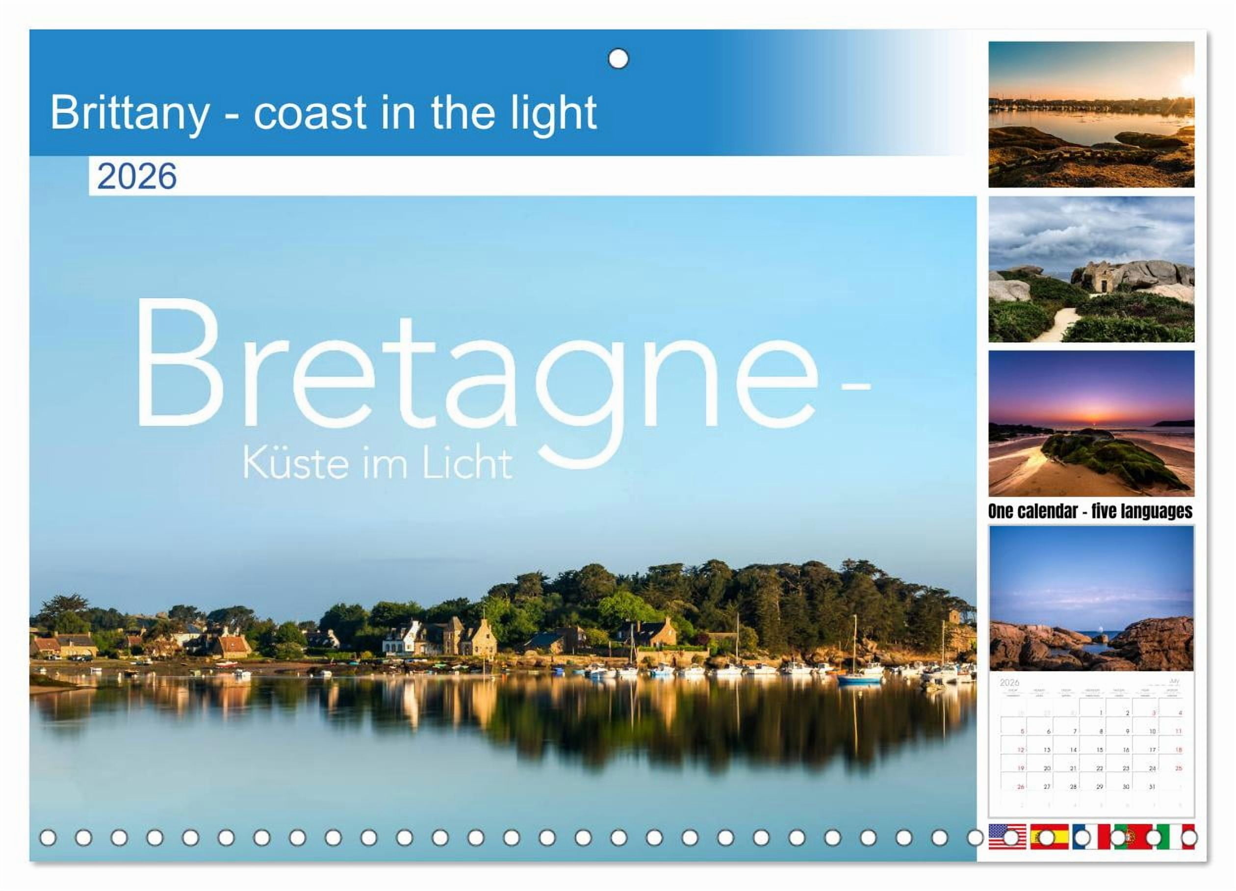 Brittany - coast in the light (Monthly Wall Calendar 2026 16.5 x 23.4 ...