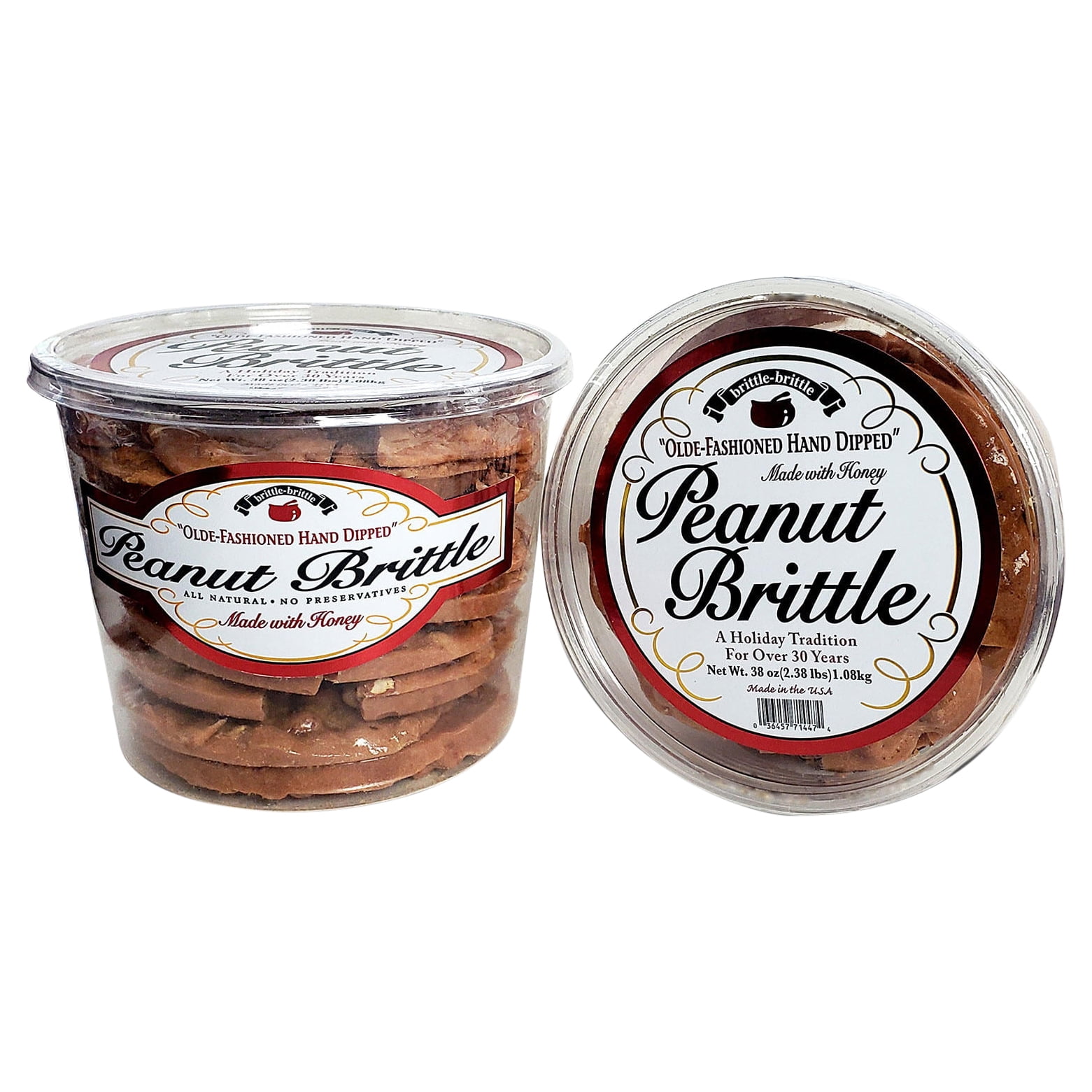 brittle-brittle Peanut Brittle, 38 oz Pack of 2, Old-Fashioned Candy ...