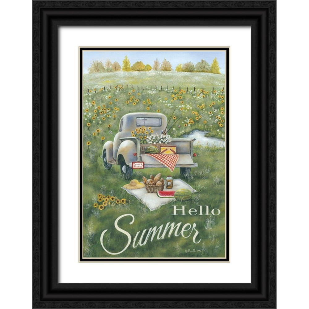 Britton, Pam 11x14 Black Ornate Wood Framed with Double Matting Museum ...