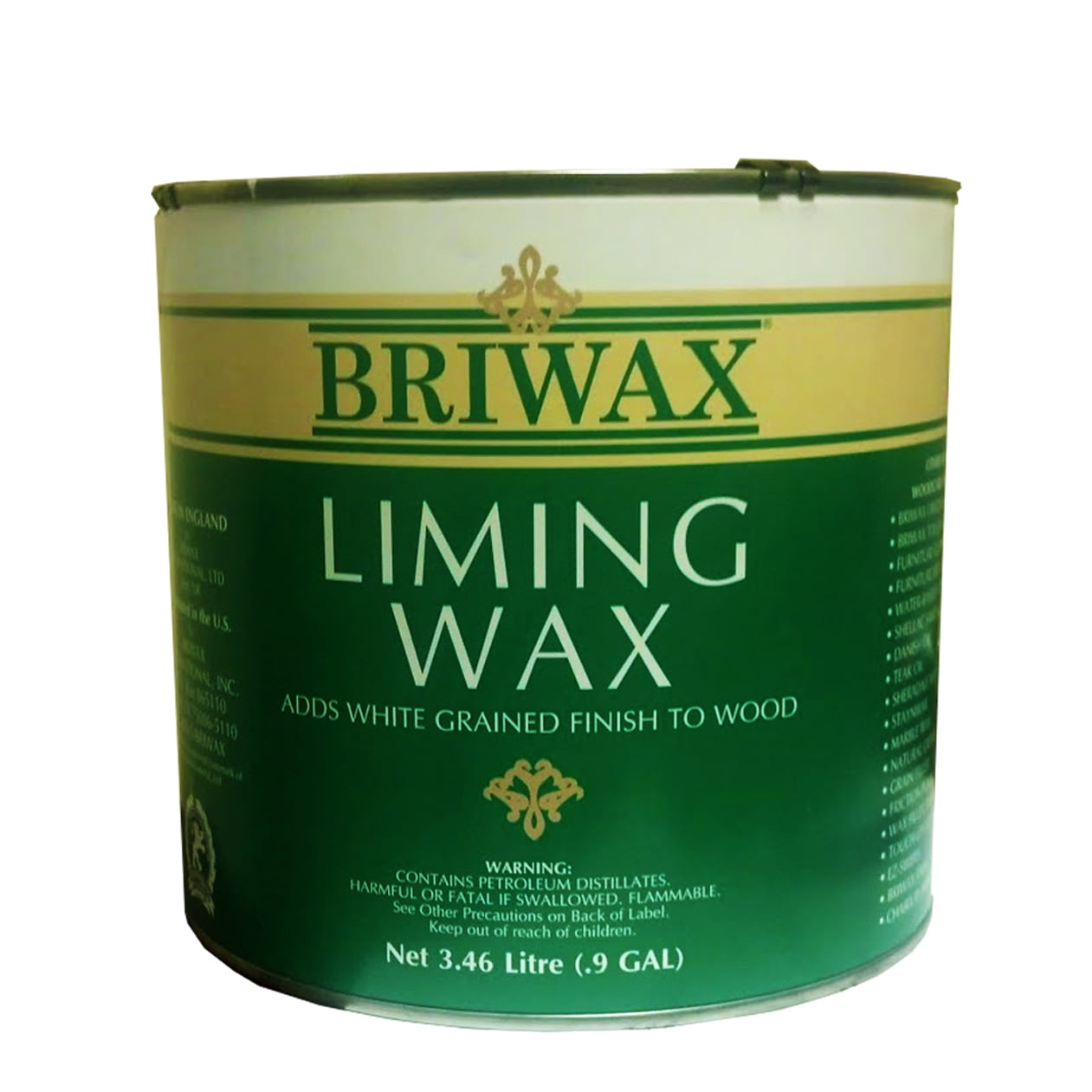 Briwax Liming Wax Finishing Paste - 3.5 Litre for Stripped Wooden ...