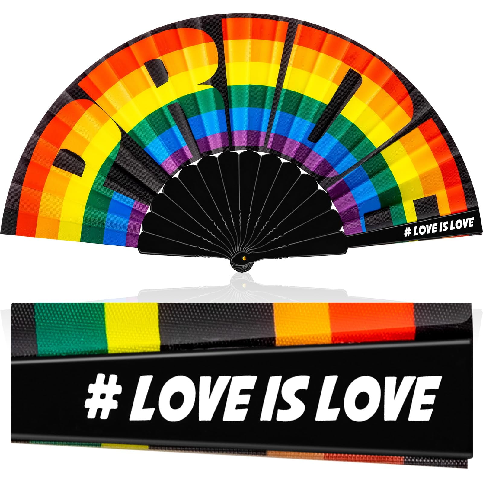 Briwooody 12 Pack Fan Gay LGBT ATT1Fan Rainbow Folding Fans Rainbow ...