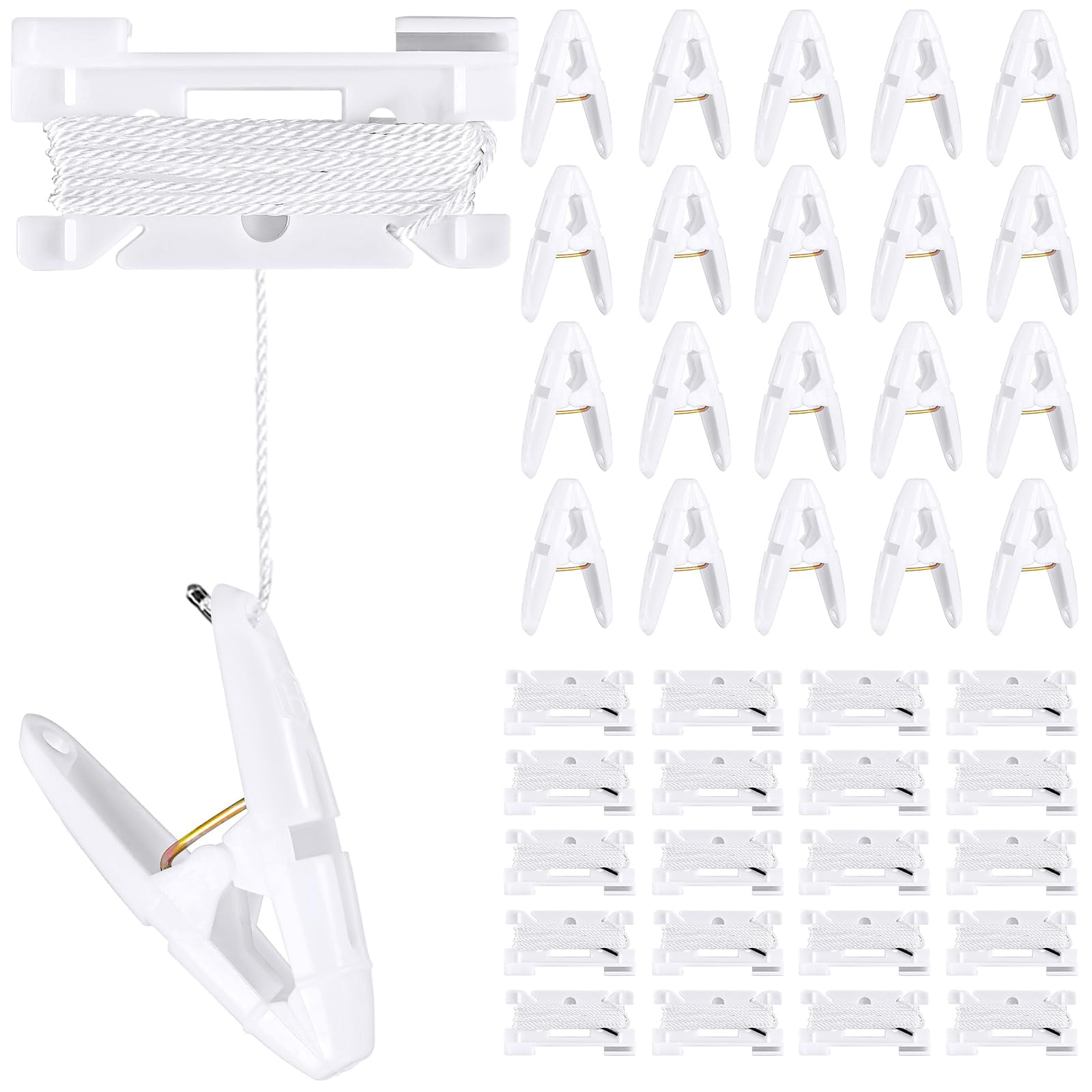 Briwooody 50 Pairs Ceiling Hanger Clips Classroom Hooks Ceiling Hangers ...