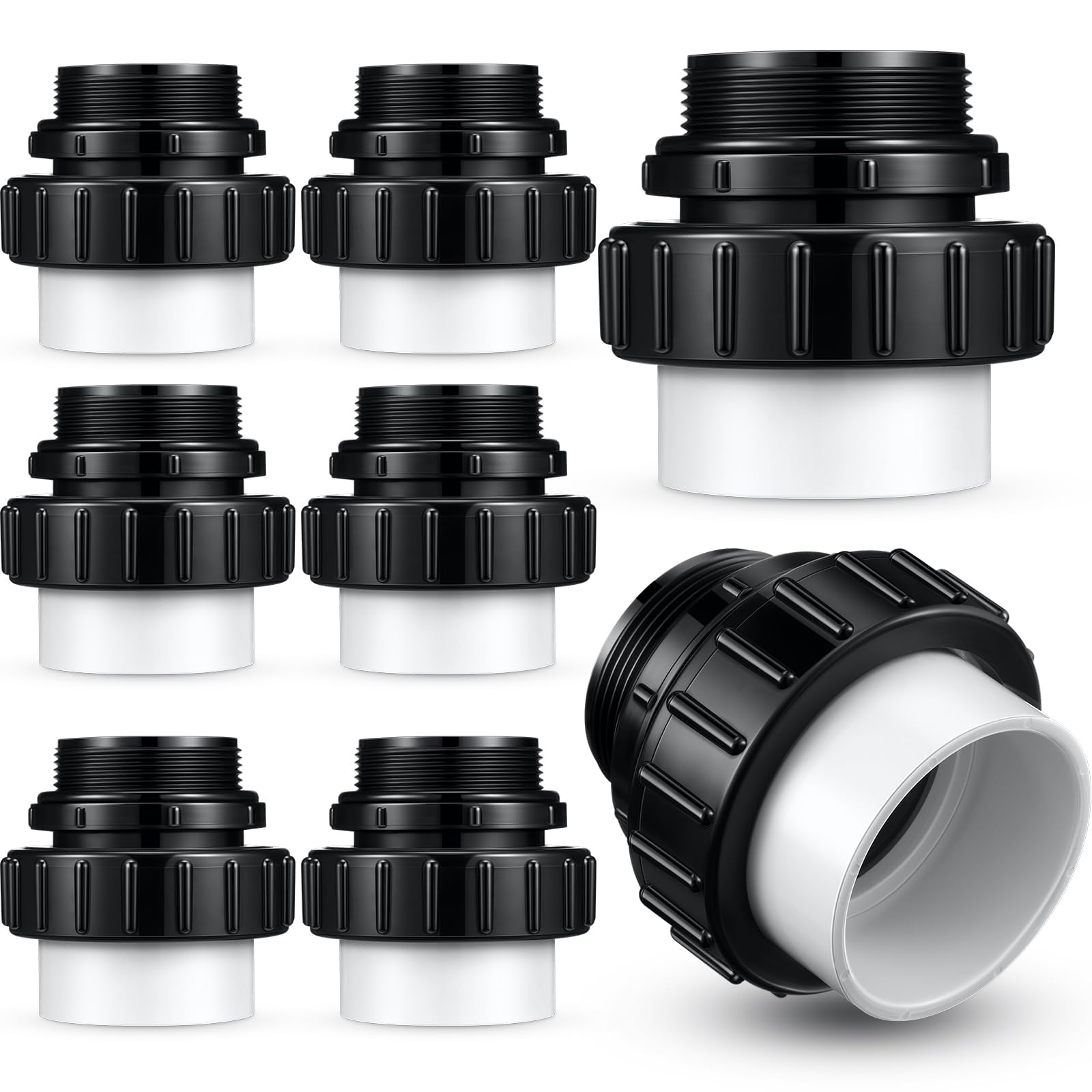 Briwooody 8 Pcs MIP x 2" Hi Temp Unions Compatible with Pentair ...