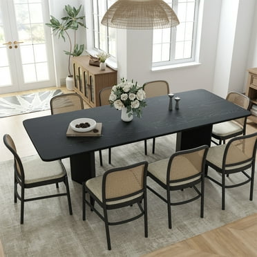 Modway Provision 47" Round Modern Style MDF Wood Dining Table in Walnut ...