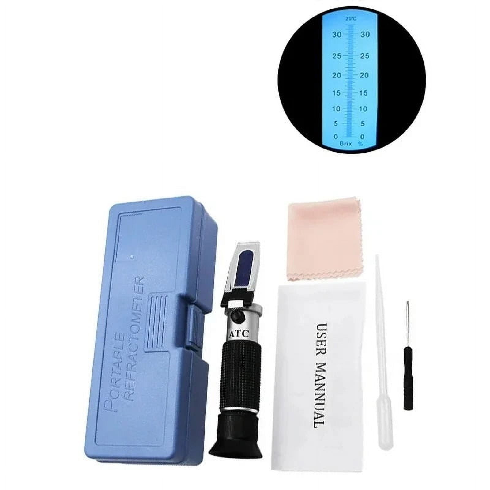 Brix Meter 0-32% 58-90% 0-80% Brix Refractometer Sugar & Alcohol Meter ...