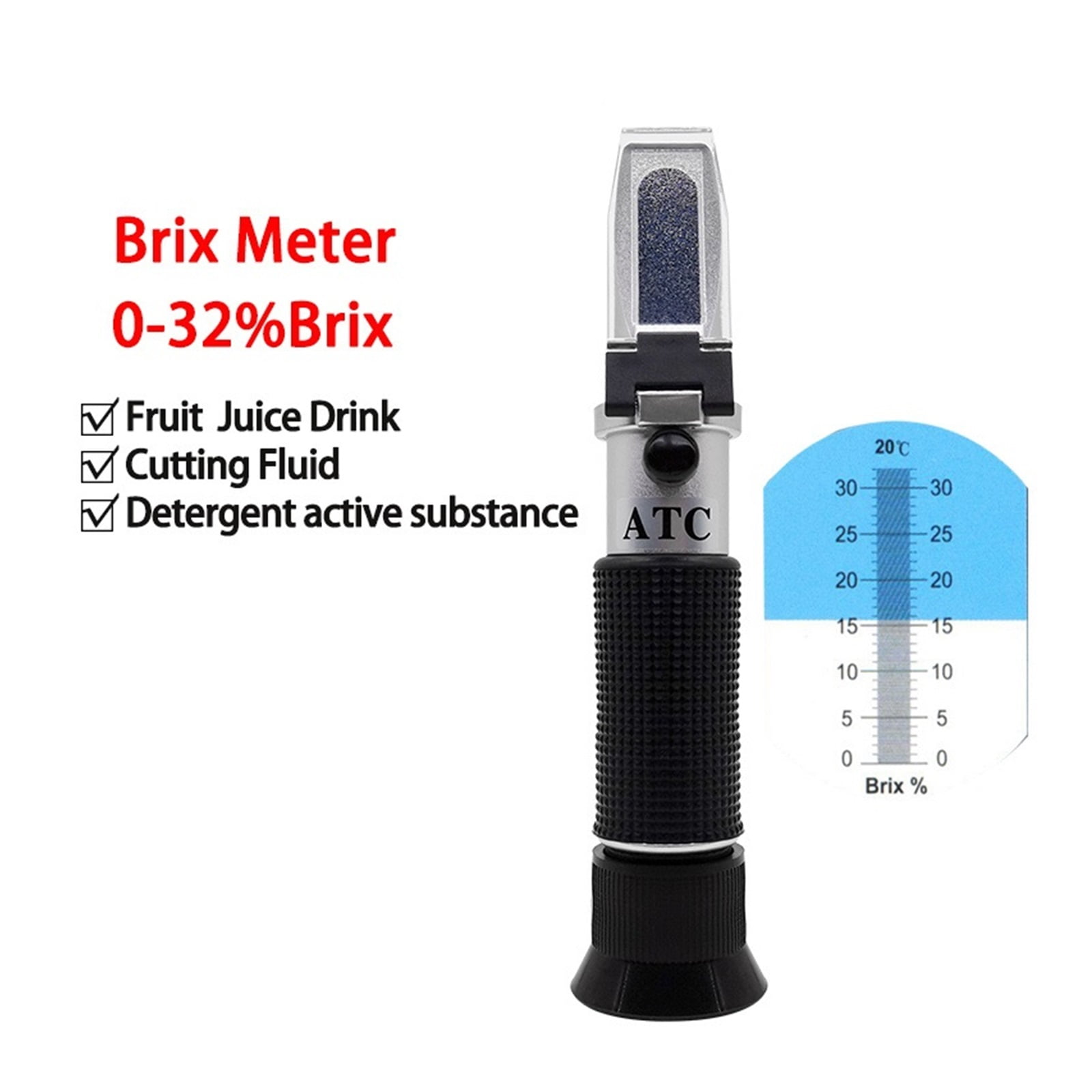 Brix Meter Tester Sugar Meter For Fruit Juice Drinks Cutting Fluid ...
