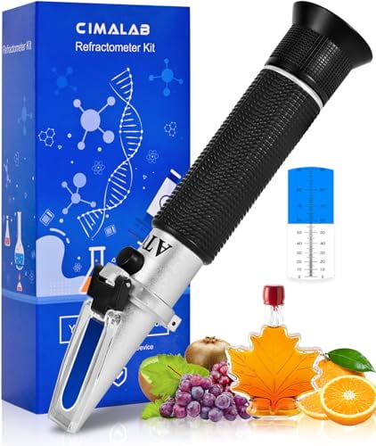 Brix Refractometer 0-90%, Brix Meter Refractometer with ATC, Accurate ...