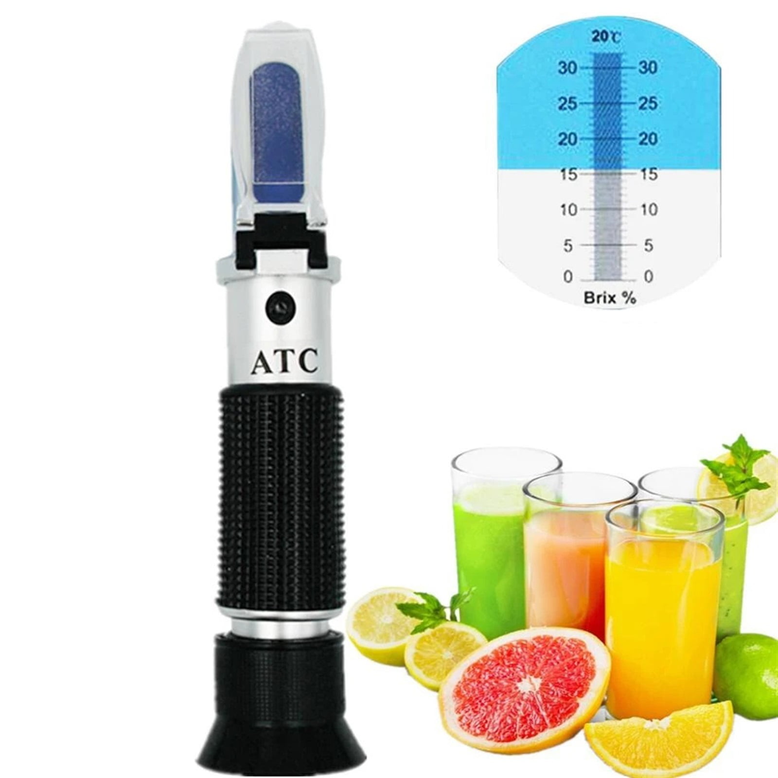 Brix Refractometer Hand held Sugar Level Test Meter Food Fruit ...