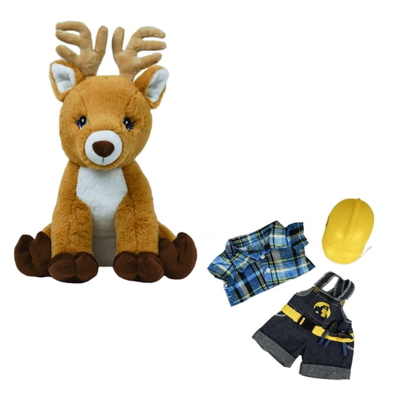 Brix the Buck (Eco) 16 Inch Stuffed Animal with Construction Worker ...