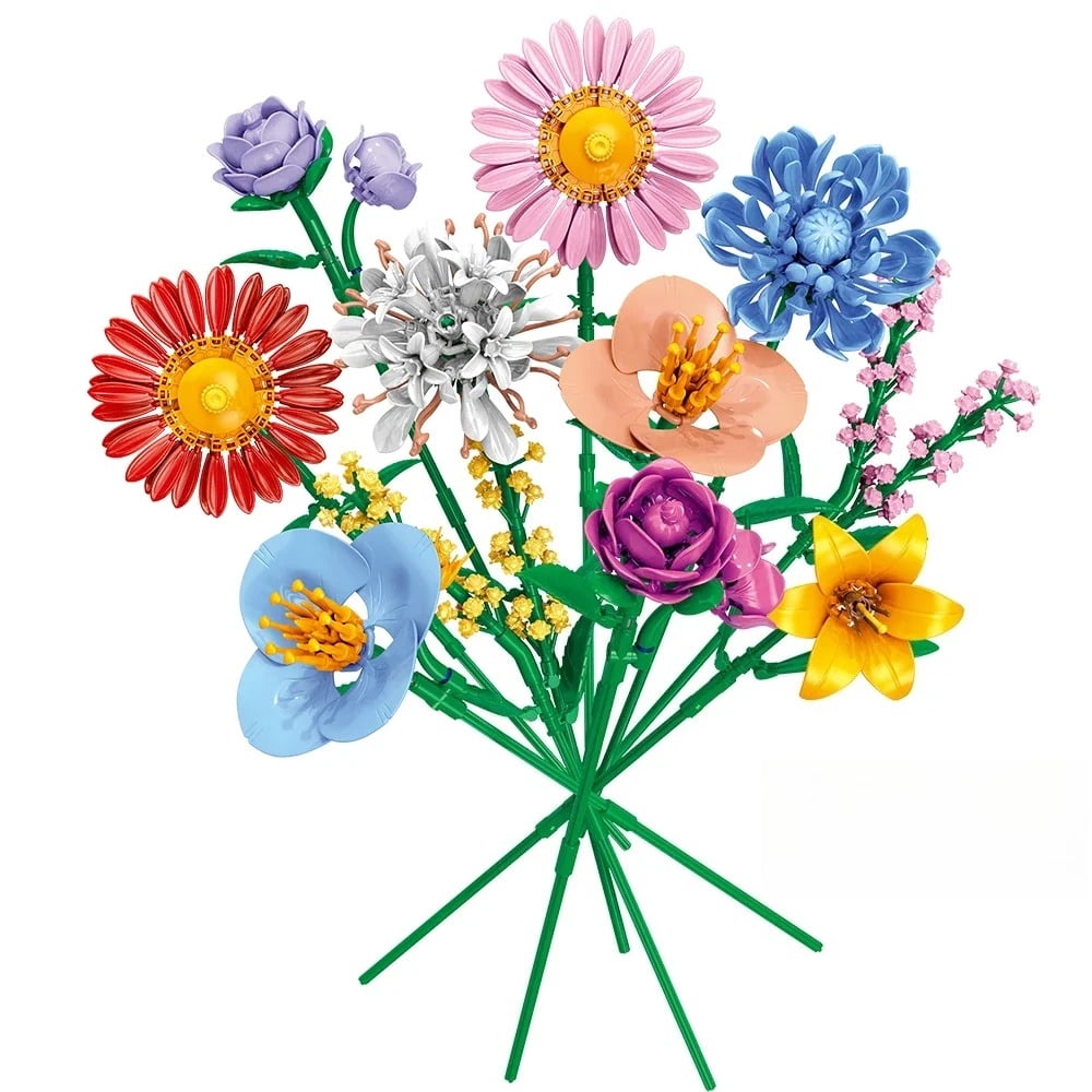 BrixVibe Elegant Bouquet Building Set Compatible with Lego Flower ...