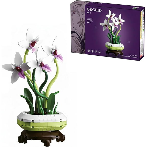 BrixVibe Orchid Flowers Building Blocks Set Compatible with Lego ...
