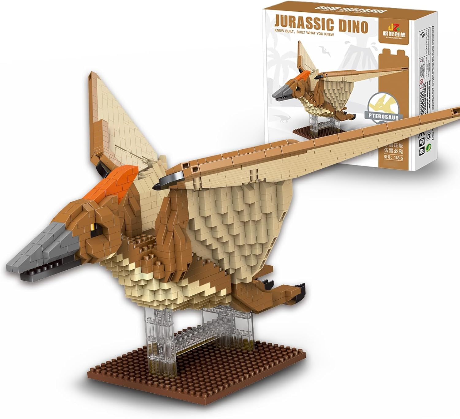 BrixVibe Pterosaur Dinosaur Building Set Compatible with Lego Animal ...