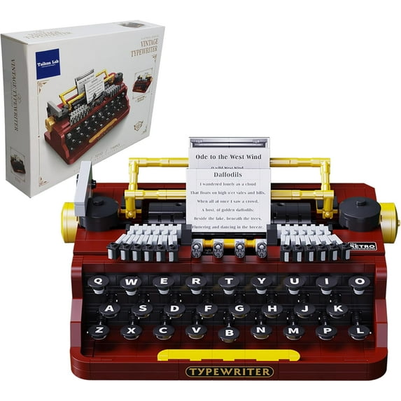 BrixVibe Retro Typewriter Building Blocks Set Compatible with Lego for ...