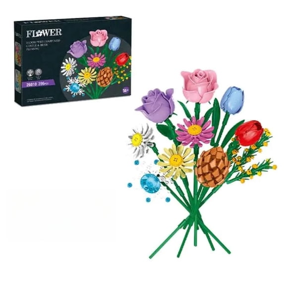 BrixVibe Sunshine Blooms Bouquet Building Set Compatible with Lego ...