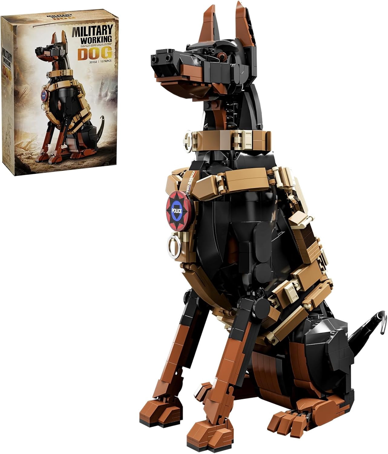 BrixVibe Tactical Doberman Dog Building Set Compatible with Lego Animal ...