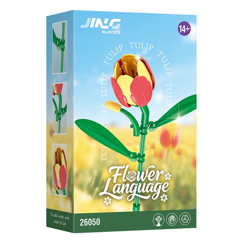 BrixVibe Tulip Building Set Compatible with Lego Flower Creative ...
