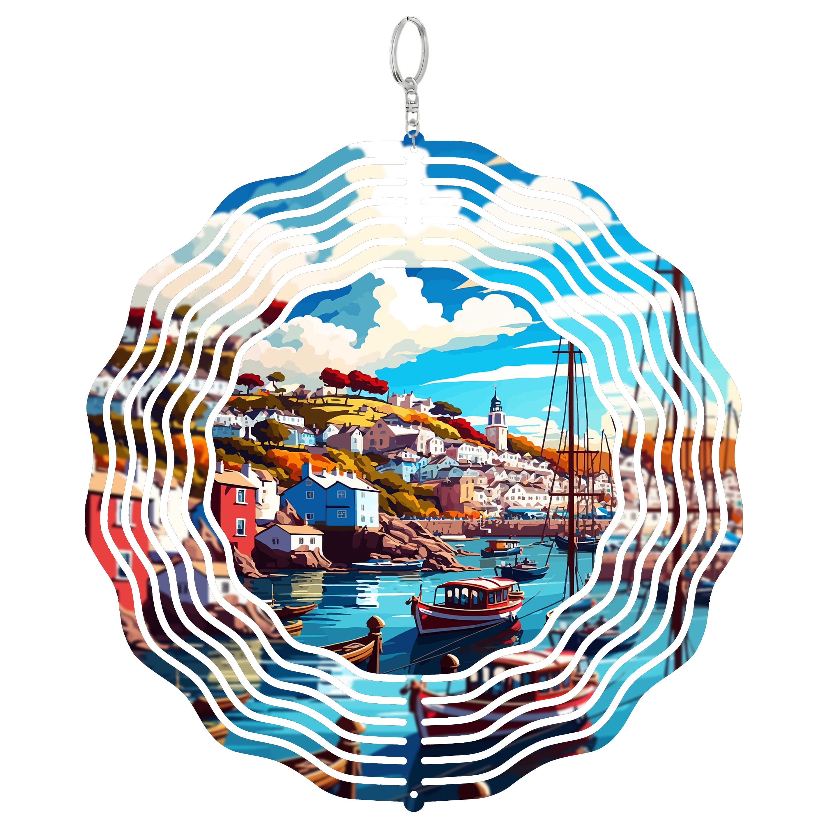 Brixham Harbor UK 3D Wind Spinner Kinetic Yard Art Hanging - Walmart.com
