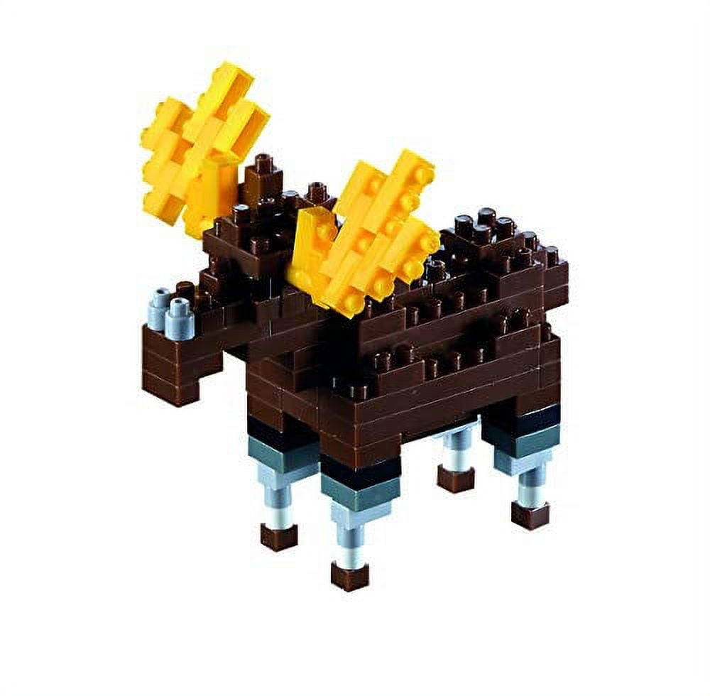 Brixies Brick Model MOOSE 3-D Model Brick Building Kit - Walmart.com