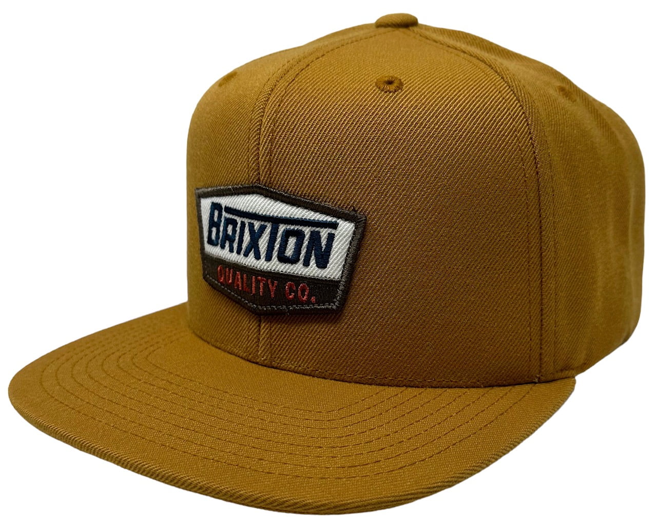 Brixton Men's Snapback Hat Regal MP Embroidered Patch Wool Blend Flat ...