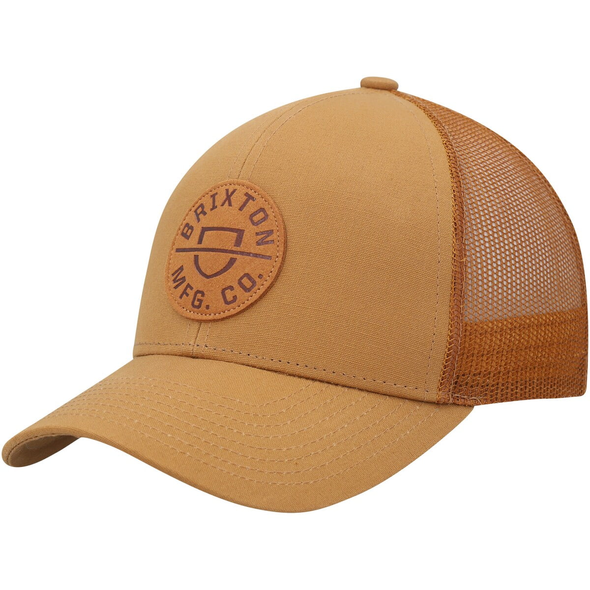 Brixton Men's Trucker Hat Crest Netplus MP Mesh Cap in Golden Brown ...