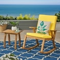Brixton Outdoor Acacia Wood Rocking Chair with Side Table, Teak and ...