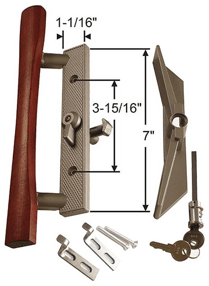 Brixwell 13-101 Patio Door Handle with Key - Walmart.com