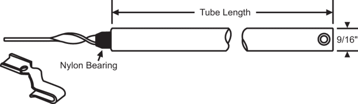 Brixwell 85M-36hD-2 36in Clip On 5/8 Non Tilt Bal with 70-540a Bracket ...