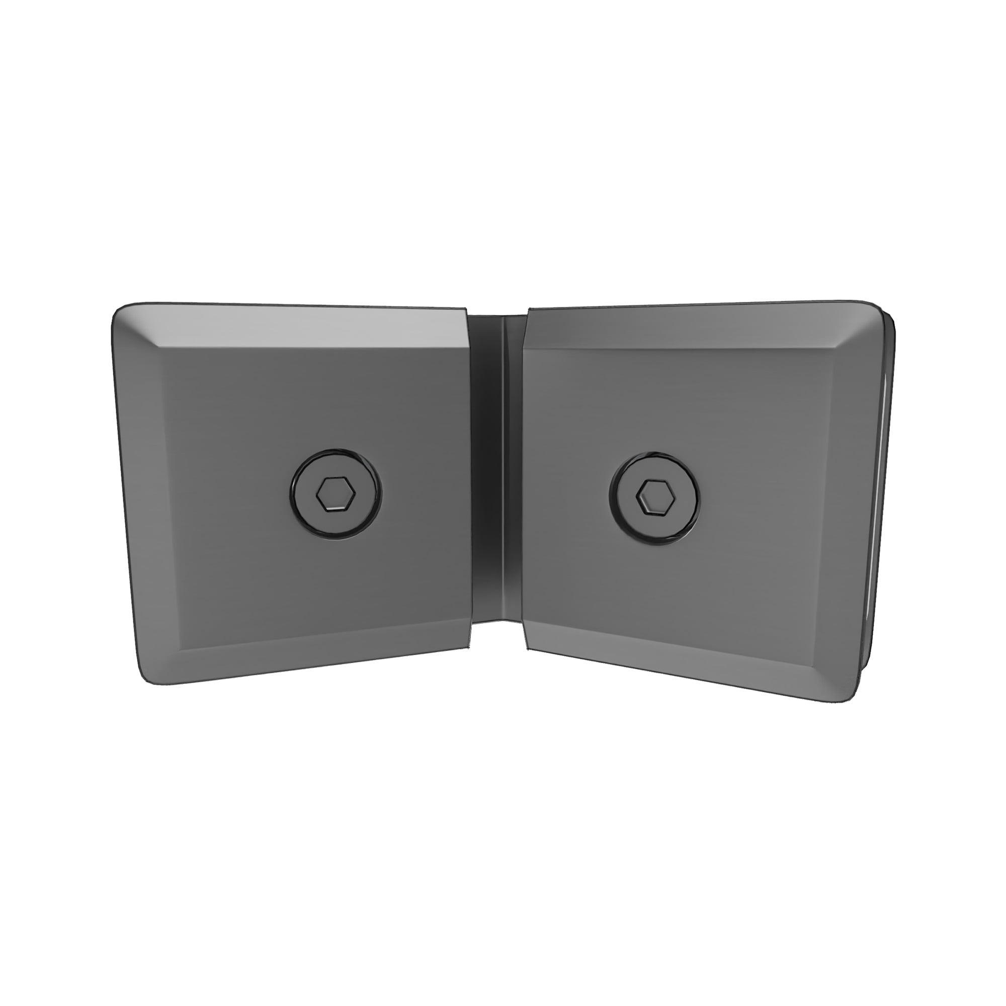 Brixwell C-P135-SC Premier Beveled Glass-to-Glass Clip 135 Degree Satin ...