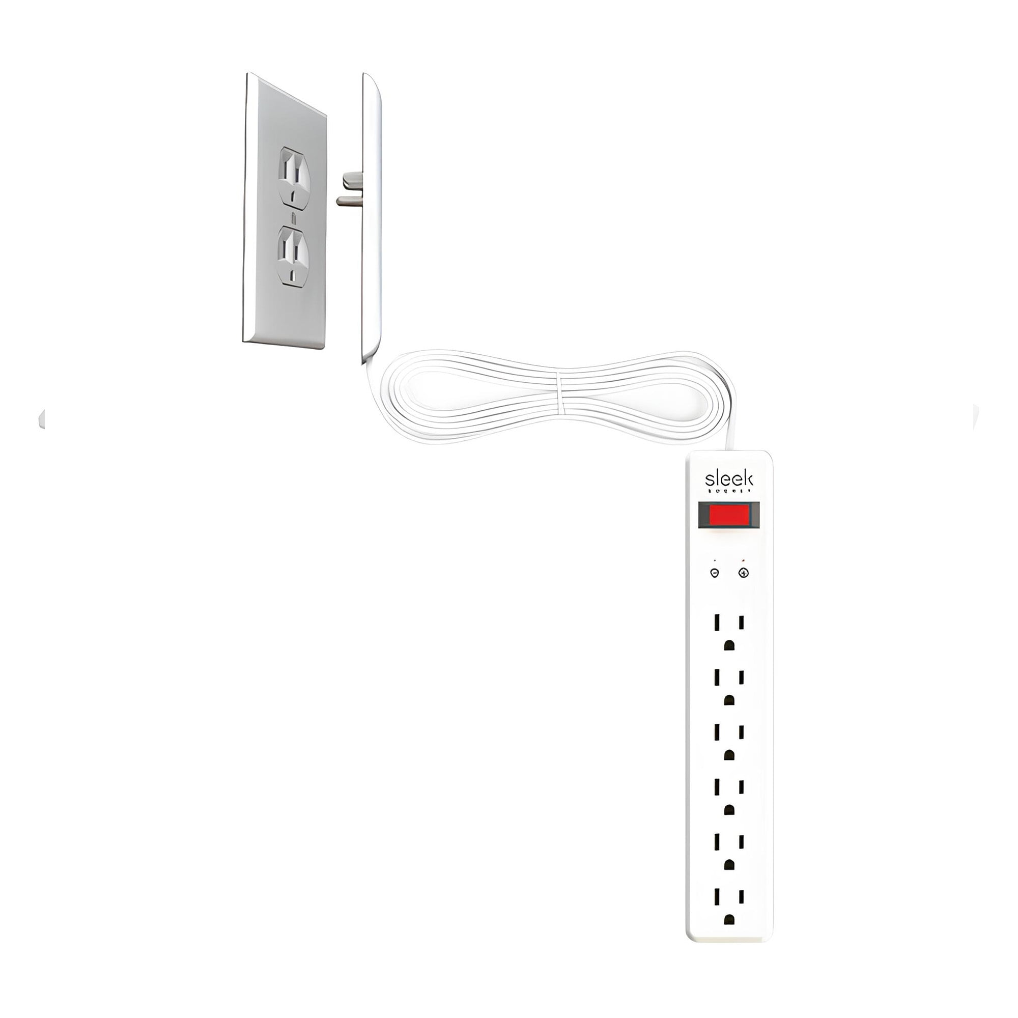 Brixwell QHU0-001 Sleek Socket,6 Outlet Power Strip With Surge ...