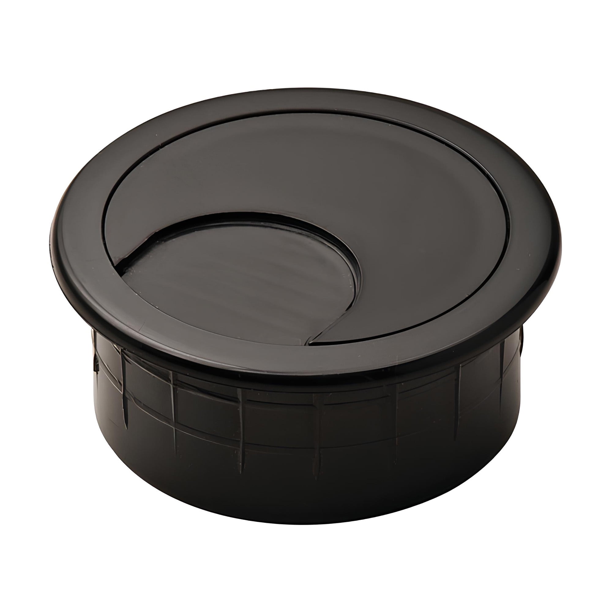 Brixwell QHYY-001 Plastic Cable Grommet,Two Piece,Round Black Finish ...
