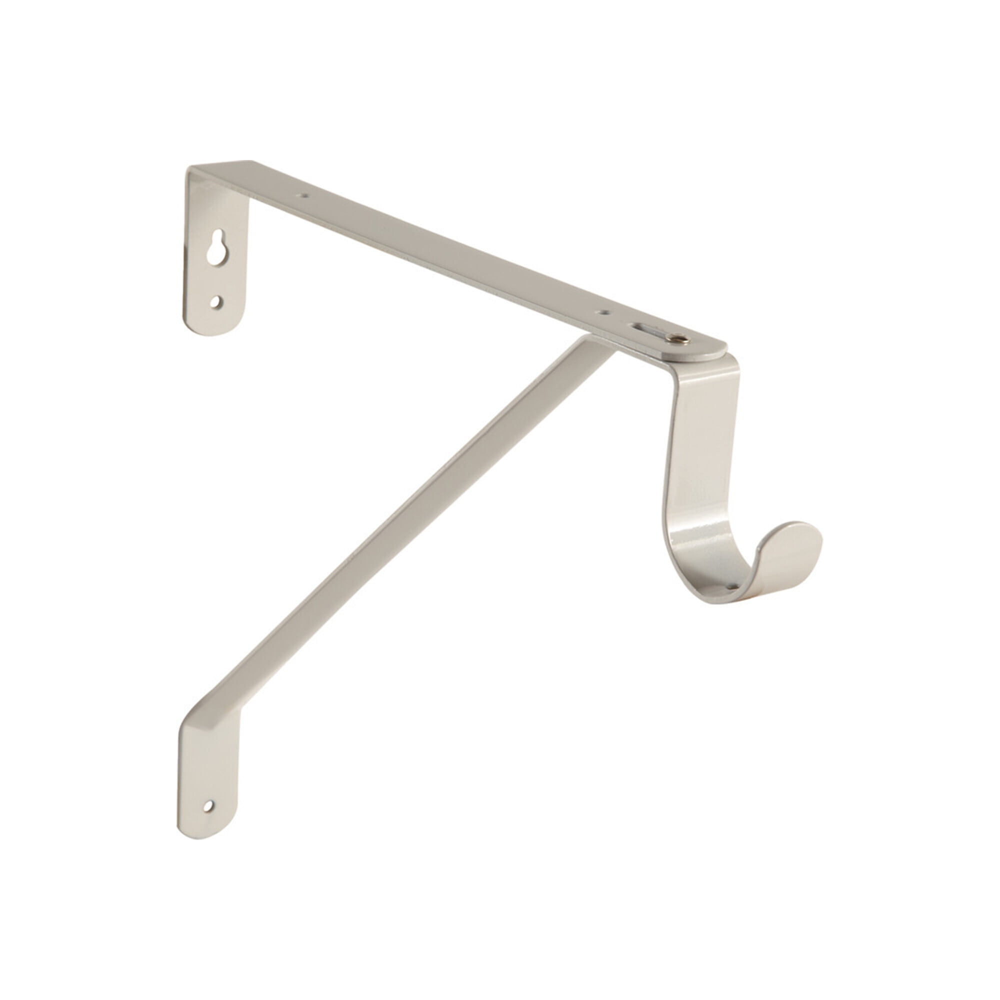 Brixwell QIHY-002 Wardrobe Bracket, for Round Wood Wardrobe Tube White Finish - Walmart.com