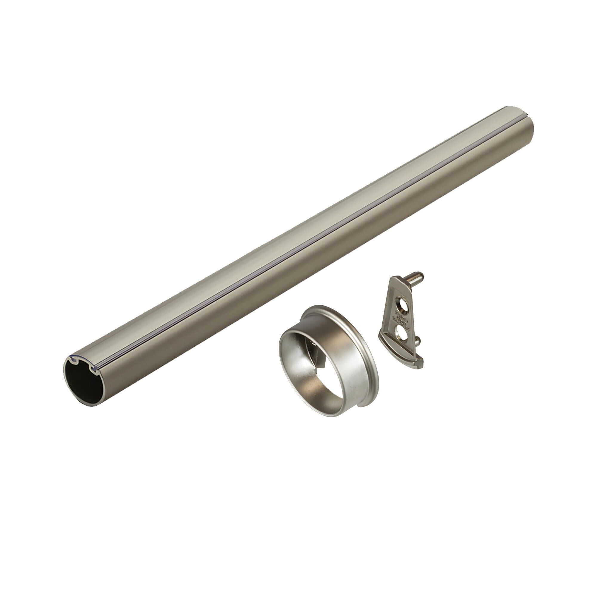 Brixwell QIKE-026 Round Wardrobe Tube with Supports 17 3/4" Length Matt ...