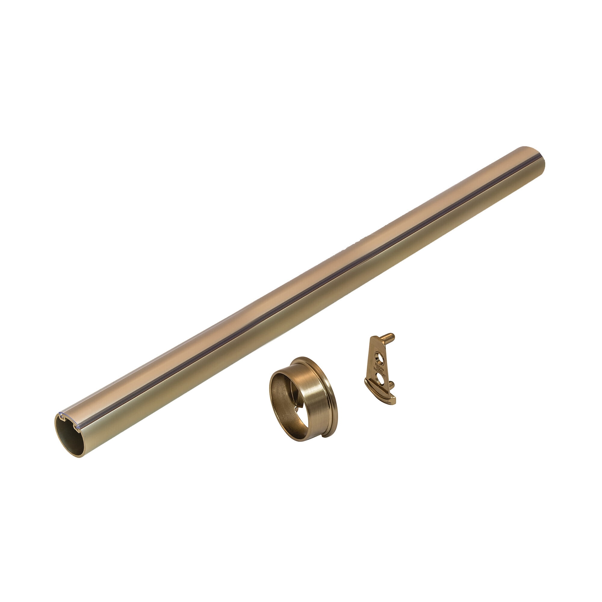 Brixwell QIKE-028 Round Wardrobe Tube with Supports 23 3/4" Length Matt ...