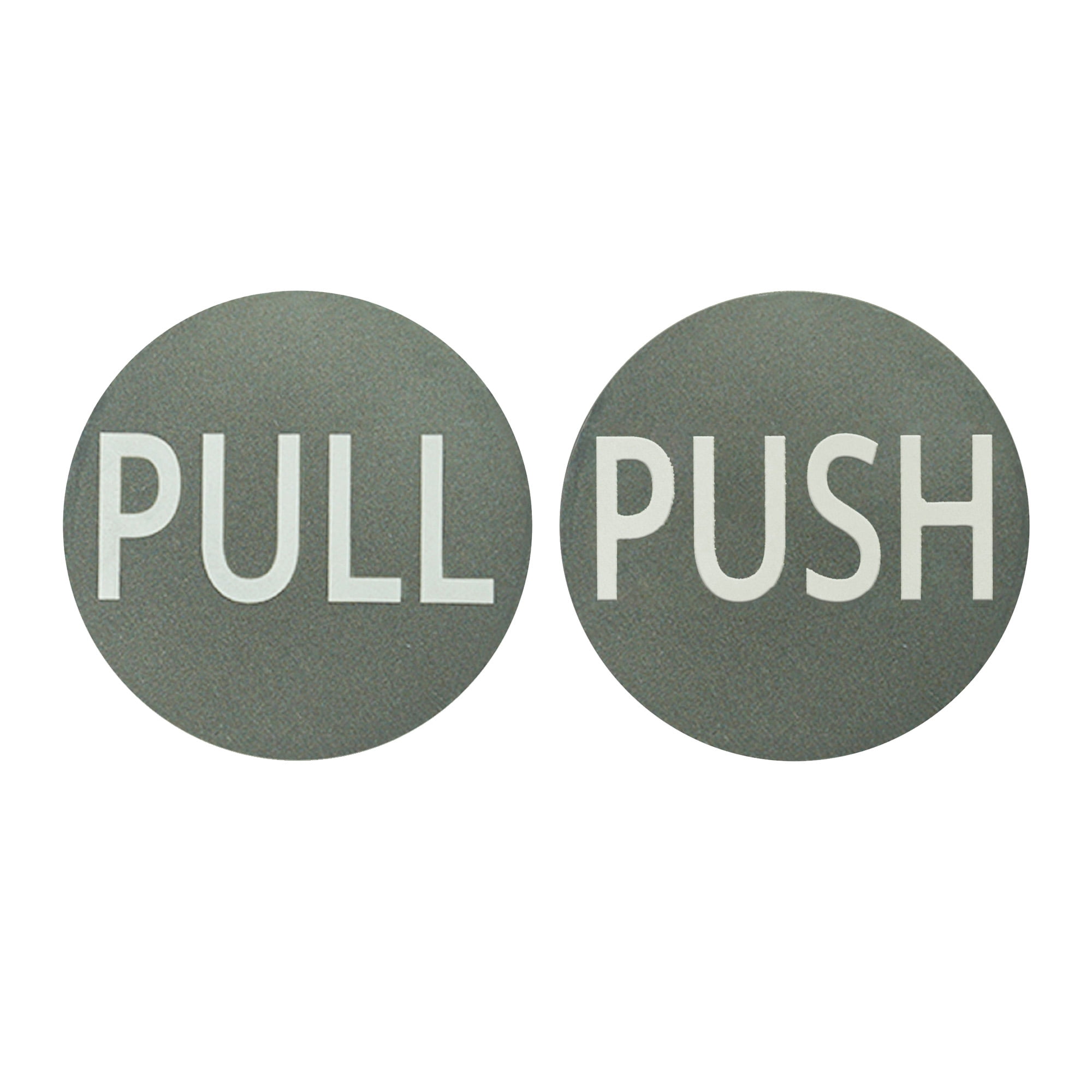 Brixwell Round Push Pull Door Sign Set, Dark Bronze Finish, Commercial ...
