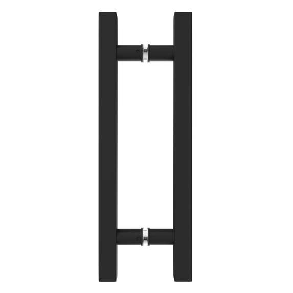 Brixwell SPL6X6MBL Square Ladder Pull Back-to-Back Handle, 6" Mounting ...