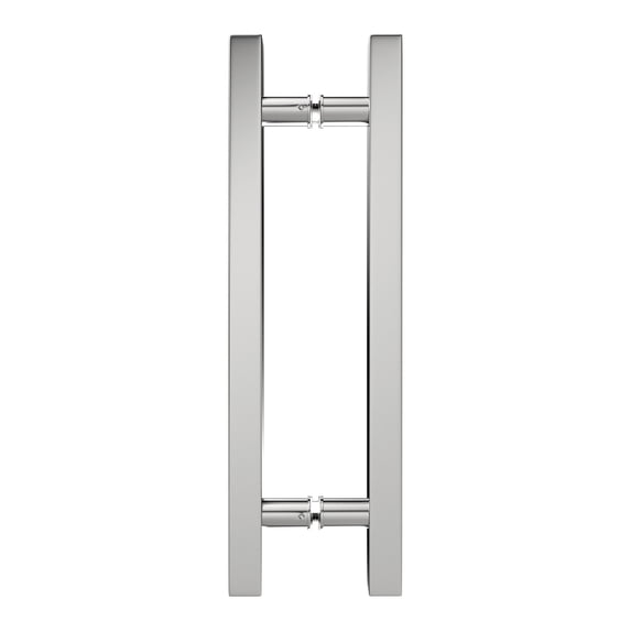 Brixwell SPL8X8CH Square Ladder Pull Back-to-Back Handle, 8" Mounting ...