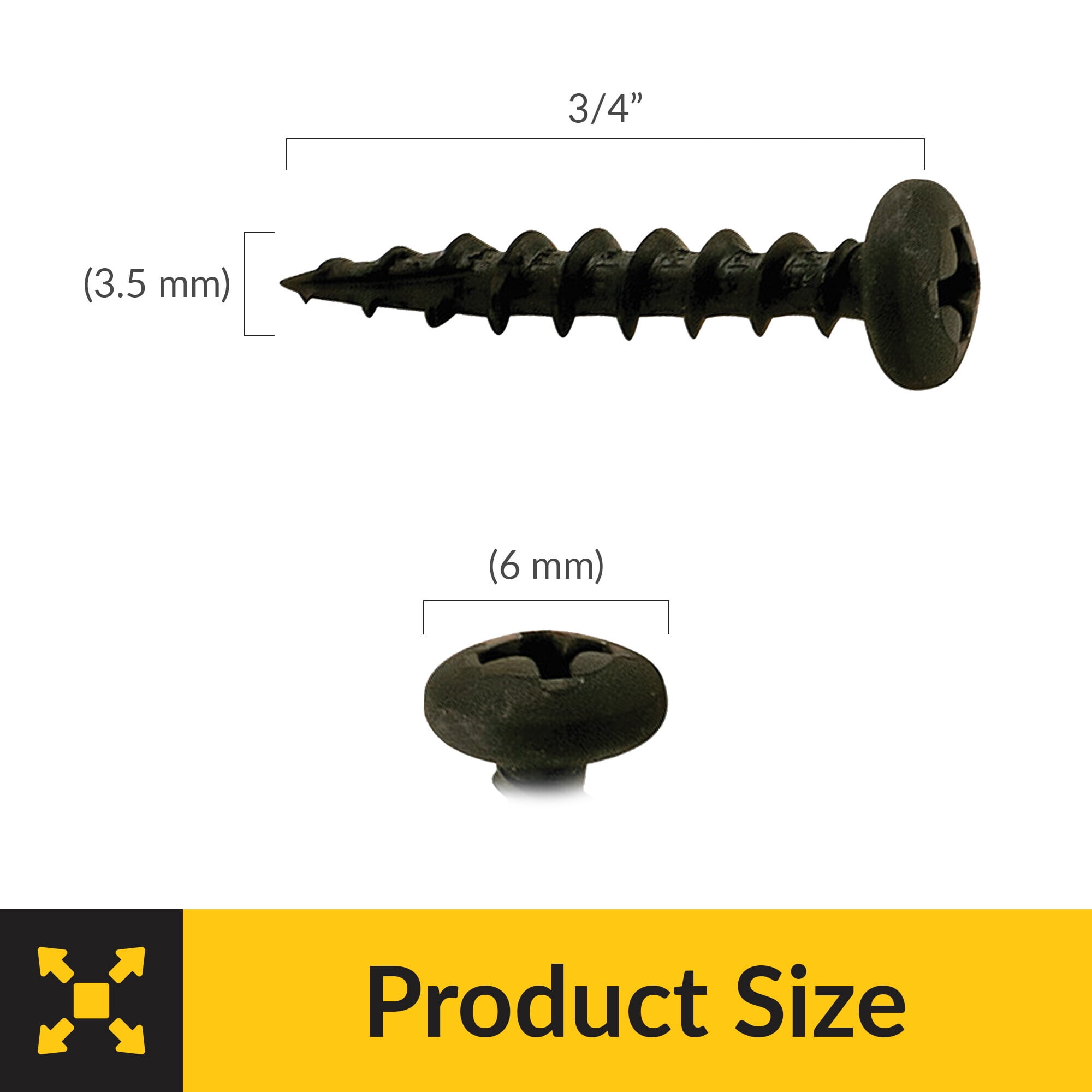 Brixwell SRW21660901 Zip R Screw, Pan Head - Walmart.com