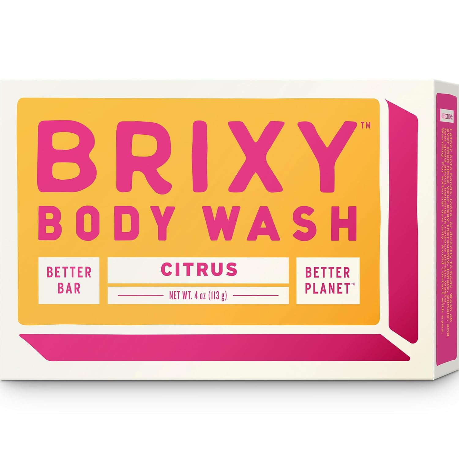 Brixy Citrus Body Wash Bar, 4 oz, 3 Pack - Walmart.com