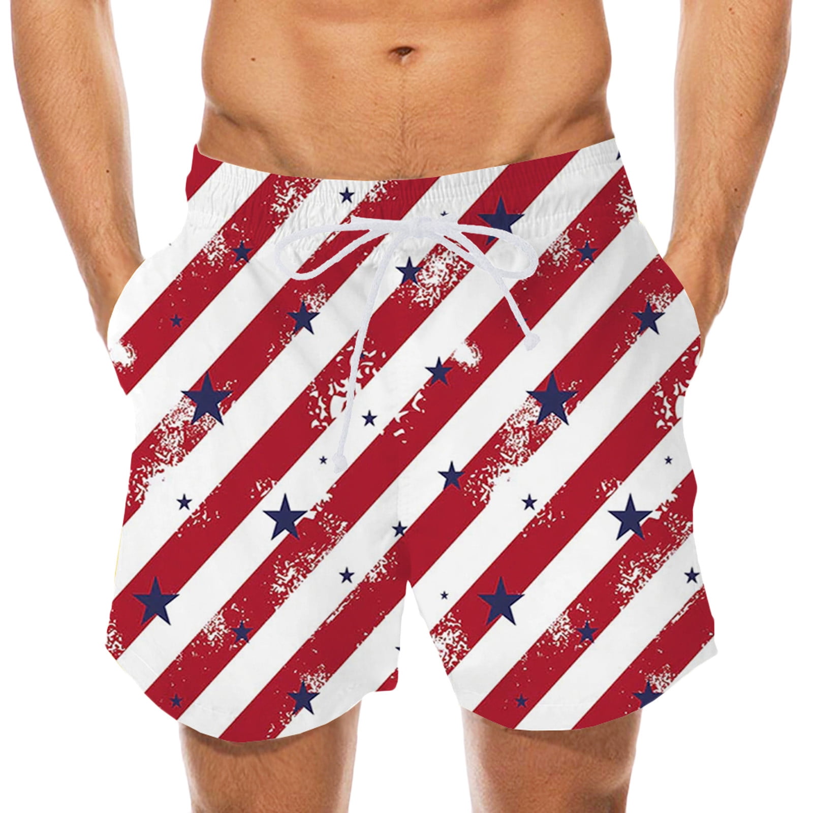 Brnmxoke American Flag Mens Swim Trunks 5 Inch,Quick Dry Mens Swimming ...