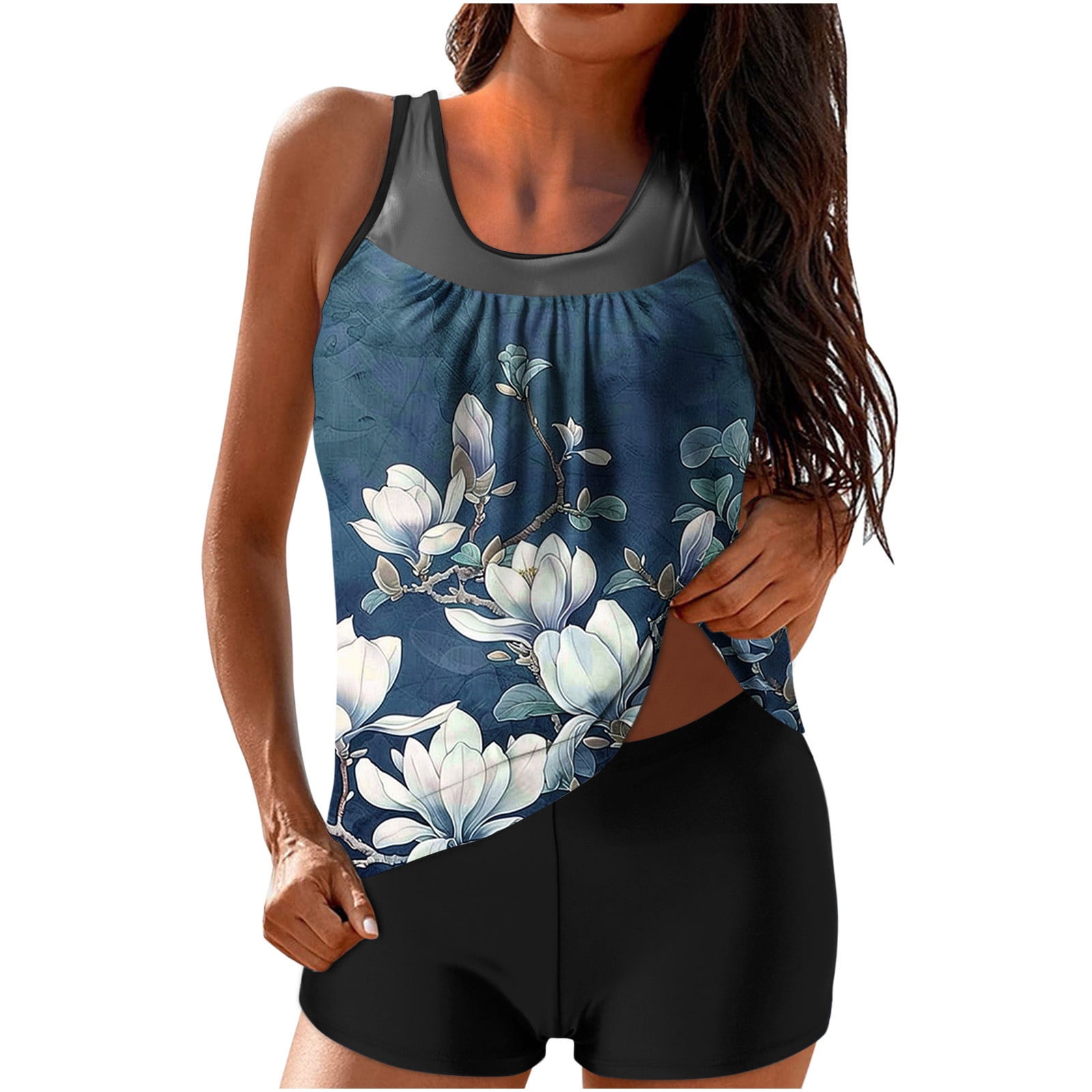 Brnmxoke Bathing Suits for Women Over 60 Full Coverage Tankini ...