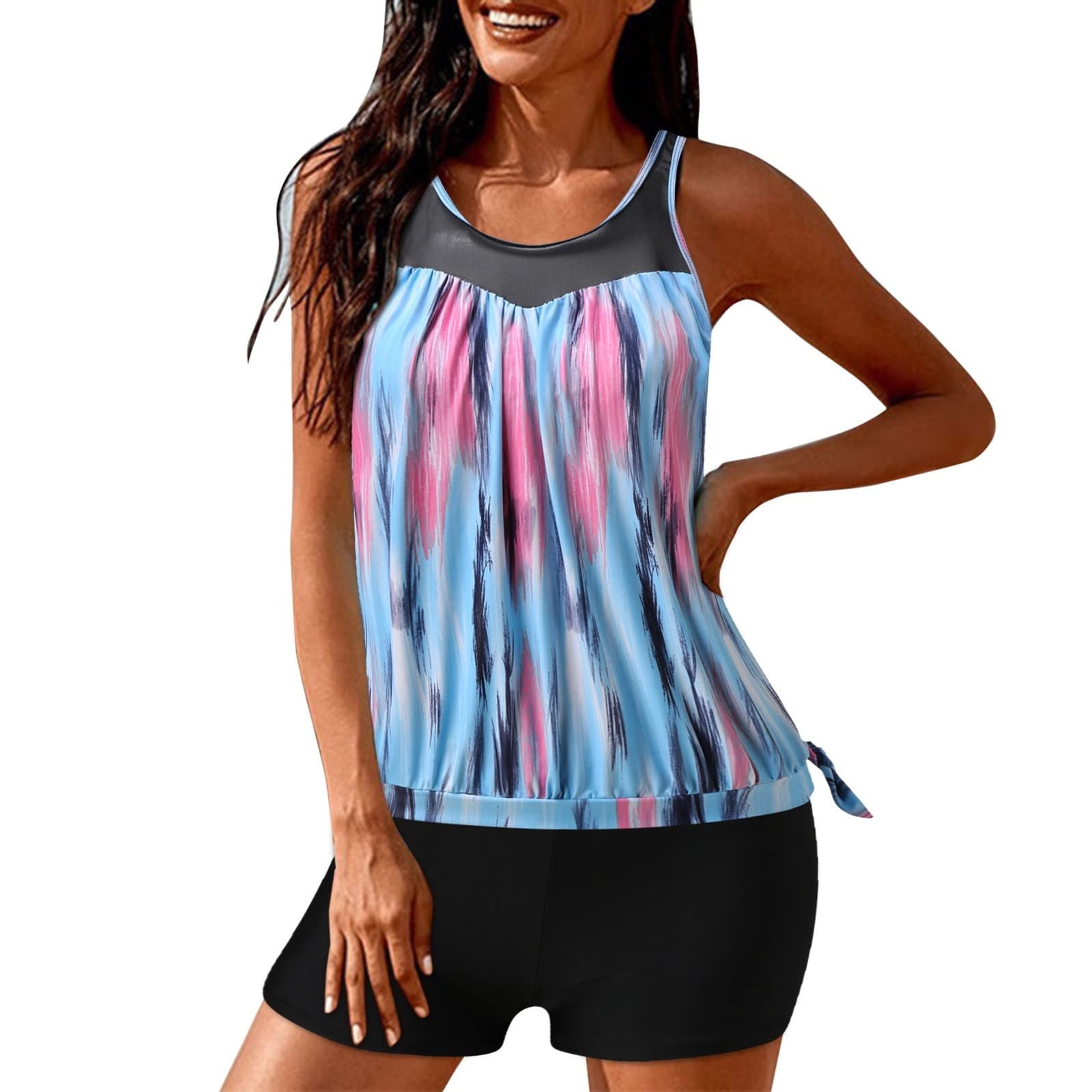 Brnmxoke Bathing Suits For Women Over 60 Full Coverage Tankini