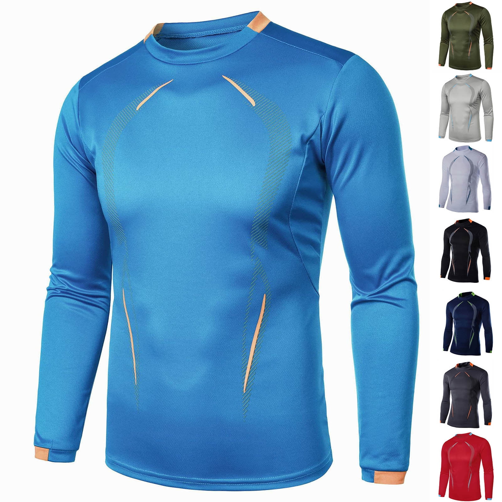 Brnmxoke Big and Tall Men's Quick Dry Long Sleeve Shirts Moisture Wicking Sun Protection ...