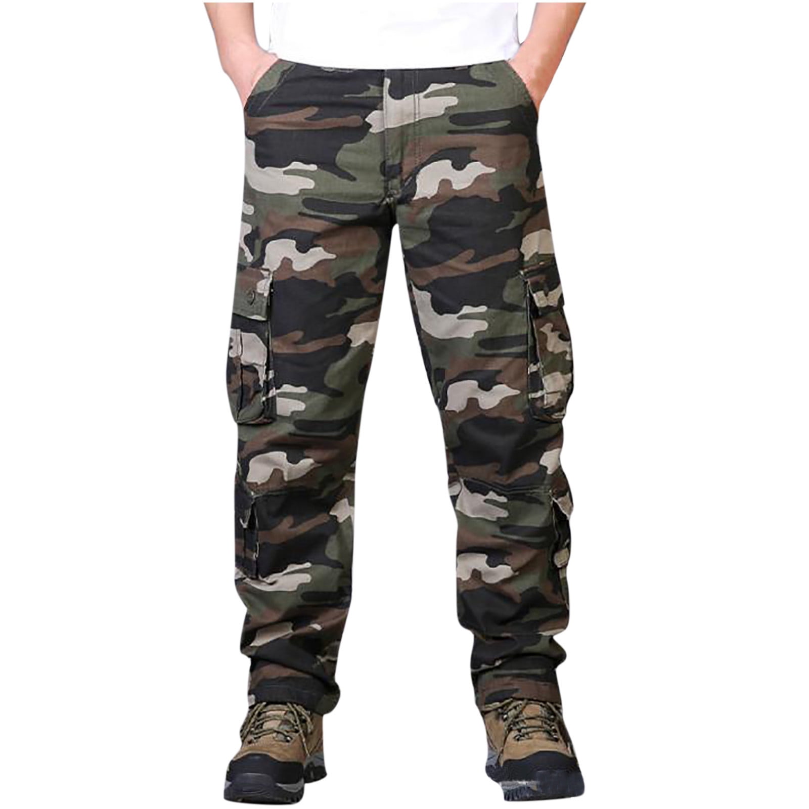 Brnmxoke Camo Cargo Pants Men Outdoor Military Army Cargo Pants Stretch ...