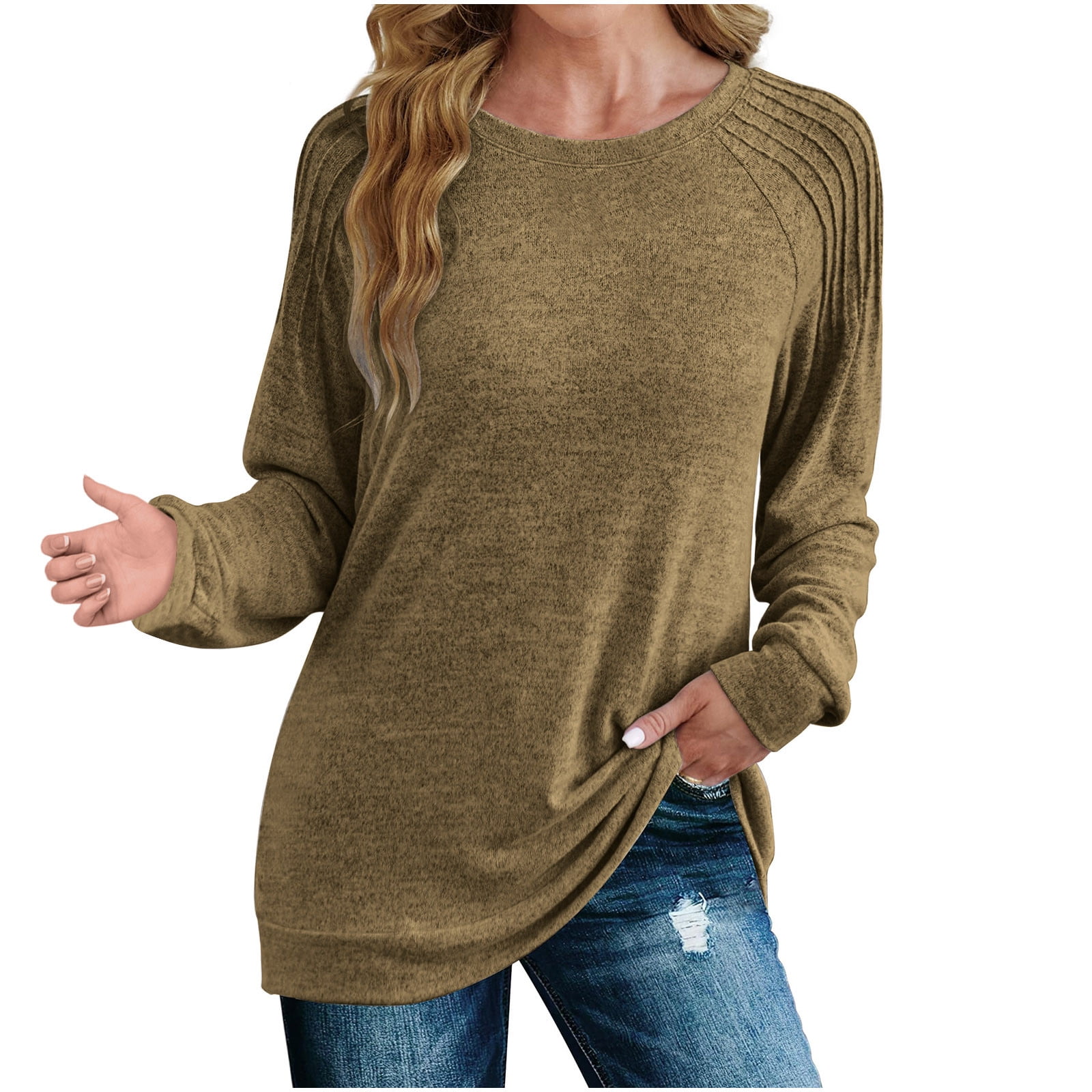 Brnmxoke Fall Prime Women's Sweatshirts Long Sleeve Tunic Tops Crewneck ...