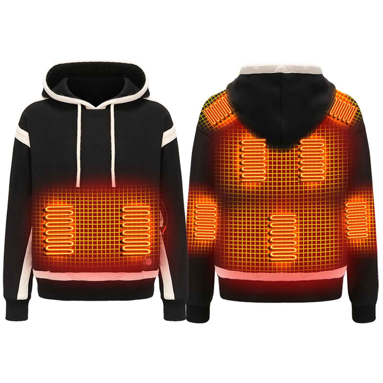 Brnmxoke Heated Sweatshirt Women Men Fashion Heating Loose Long Sleeve ...