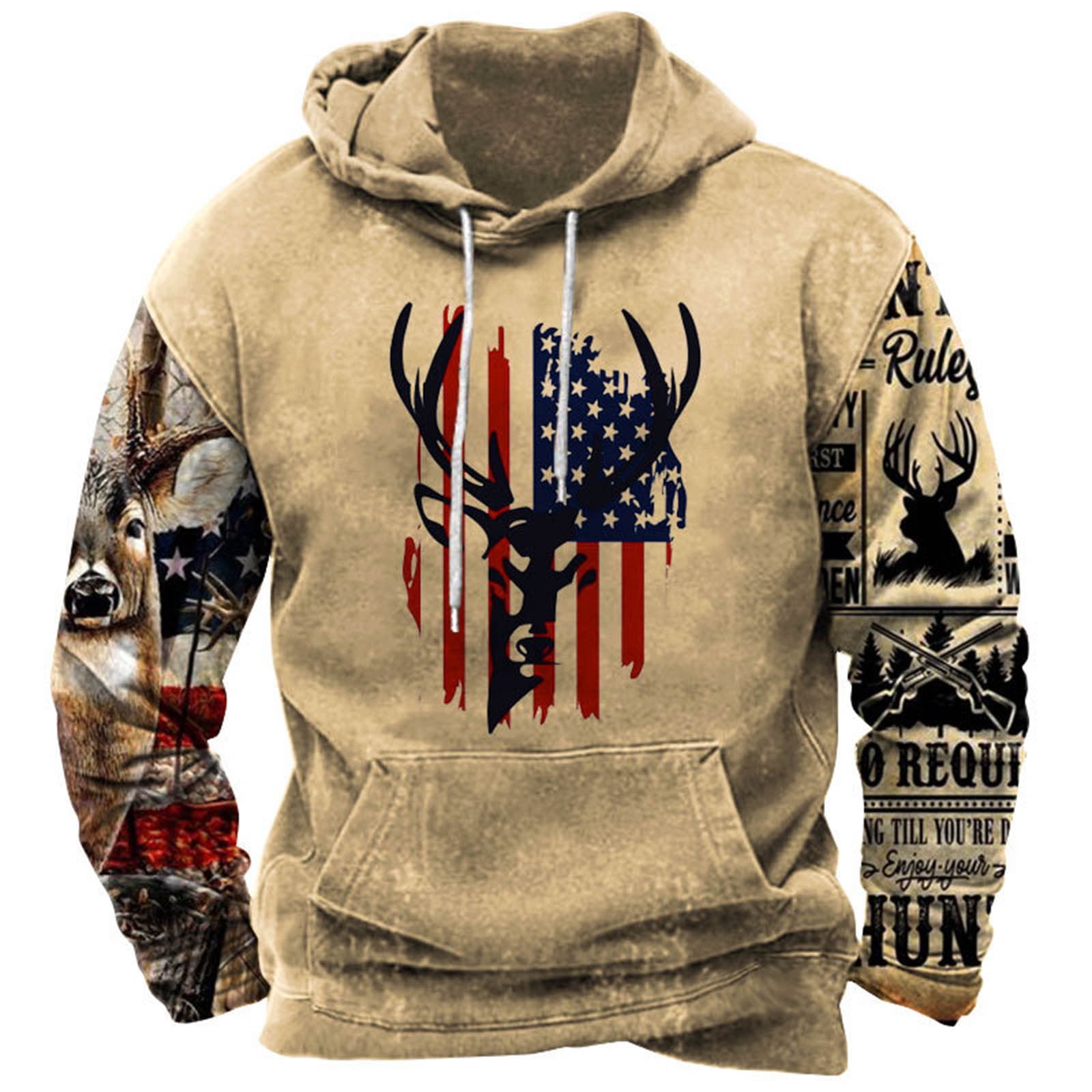 Brnmxoke Hoodies for Men Lightweight Western Aztec Hoodie Casual ...