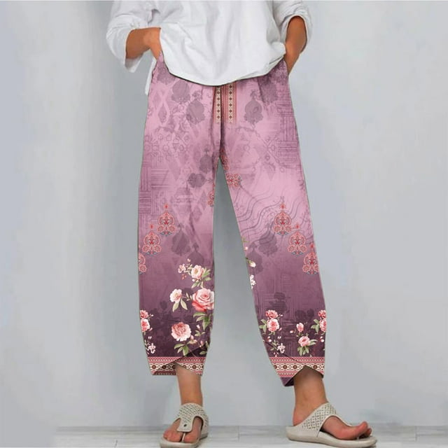 Brnmxoke Lightning Deals 2023 Capri Pants For Women Going Out Summer